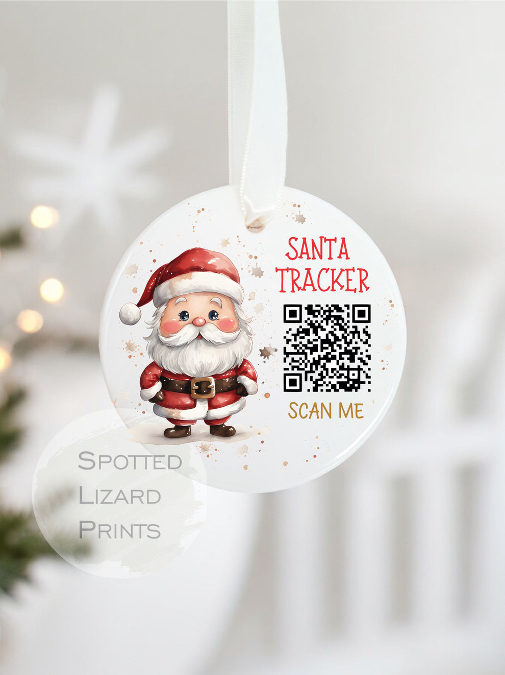 Personalised Santa Tracker Christmas Tree Ornament Scan To Track Santa ...